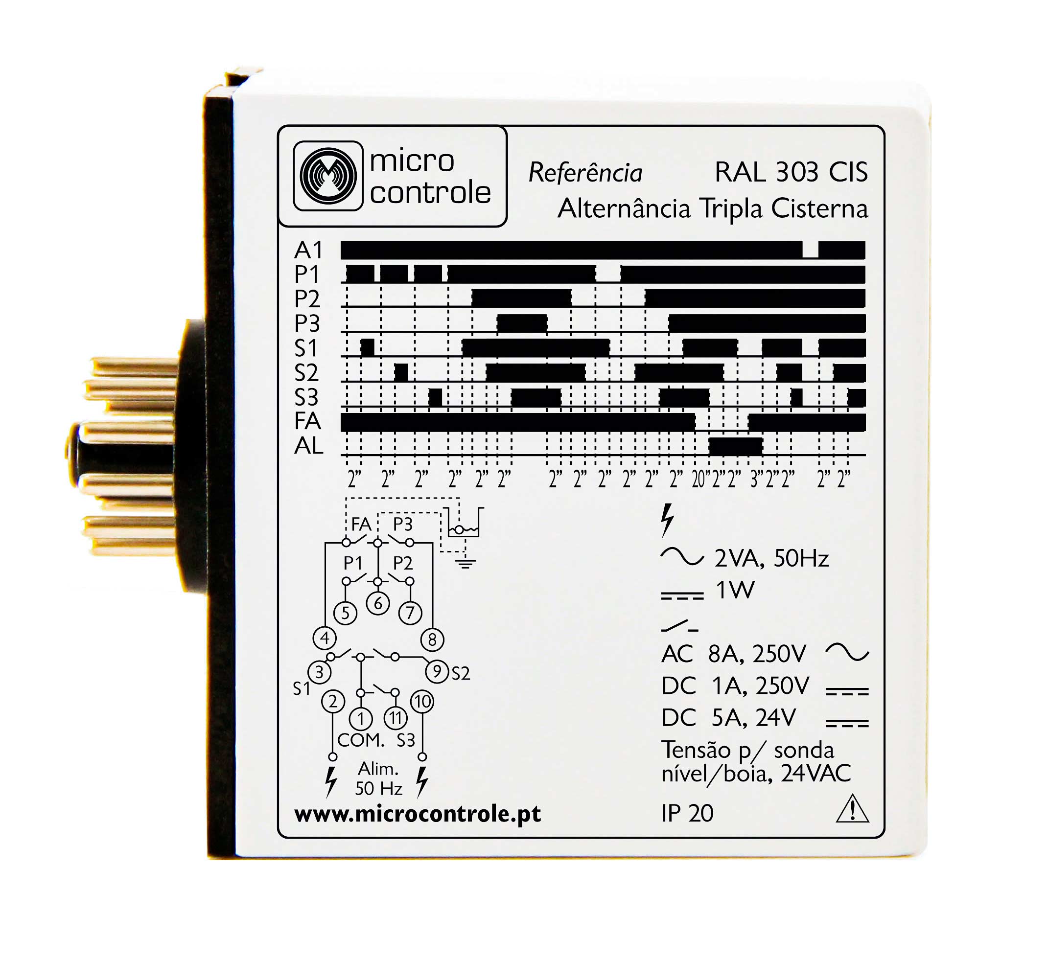 Alternating relay for alternating control of three electric pumps in ...